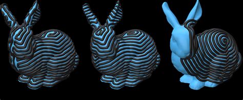 Contour Parallel Algorithms And Resulting Paths On The Stanford Bunny