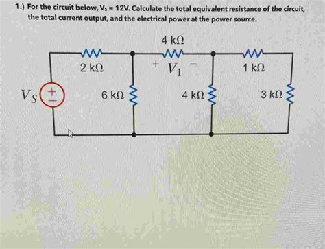 Solved 1.) ﻿For the circuit below, \( | Chegg.com