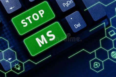 Writing Displaying Text Stop Ms Business Concept Prevent Disease