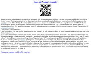 College Essay On Sexuality PPT
