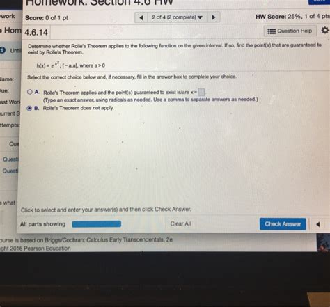 Solved Determine Whether Rolle S Theorem Applies To The Chegg Com