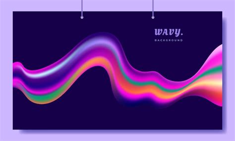 Premium Vector Colorful Wavy And Fluid Gradient Mesh Background Template Copy Space Set
