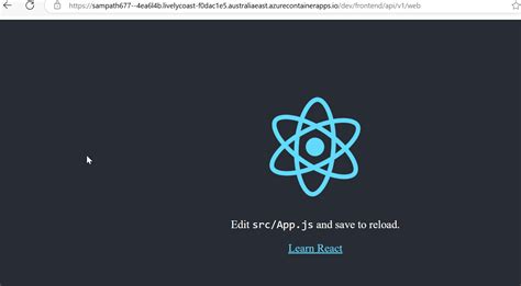 Reactjs React App Deployed In Sub Url On Azure Returns 502 Error For