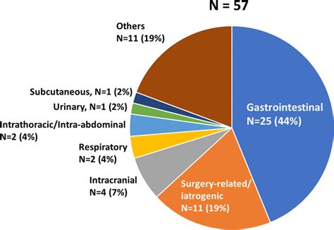 Sites Of Major Bleeding The Bleeding Sites In The 57 Major Bleeding Download Scientific