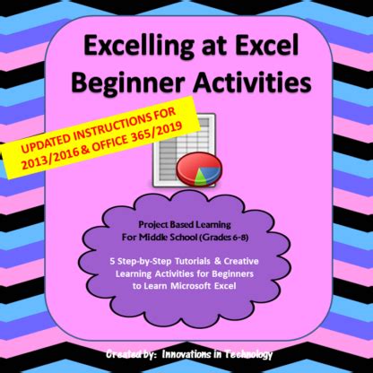 Excelling With Microsoft Excel Beginner Activities Innovations In Technology