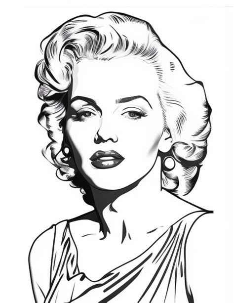 Free Marilyn Monroe Coloring Pages Creative Printable Art For All Ages
