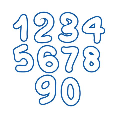 Premium Vector Hand Drawn Bubble Numbers Collection Vector Illustration Premium Vector Hand Drawn Bubble Numbers Collection Vector Illustration