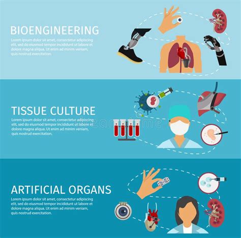 Biotechnology Banner Set Stock Vector Illustration Of Chemical 71905216