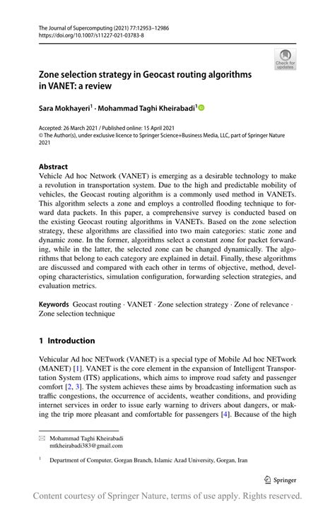 zone selection strategy in geocast routing algorithms in vanet a