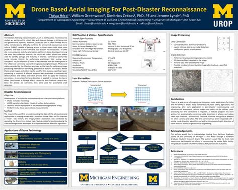 Poster Drone Based Aerial Imaging For Post Disaster Reconnaissance By Theau Heral Final Pdf