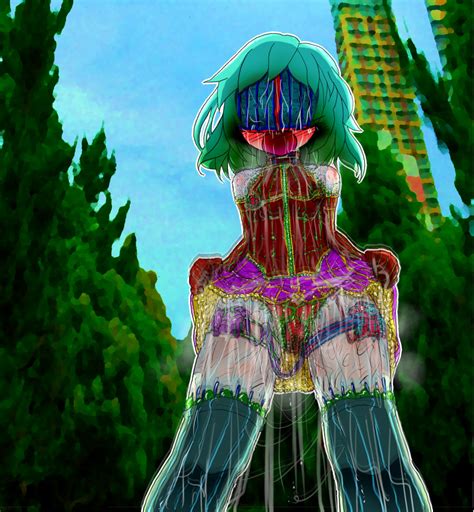 Akaishi Shiroishi 1girl Anal Blindfold Blush Clothes Lift Cropped Legs Double Penetration