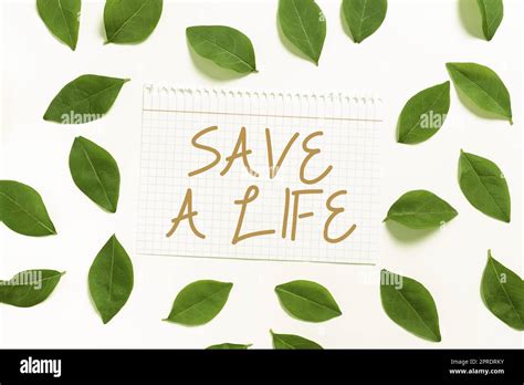 sign displaying save a life business concept help assistance saving