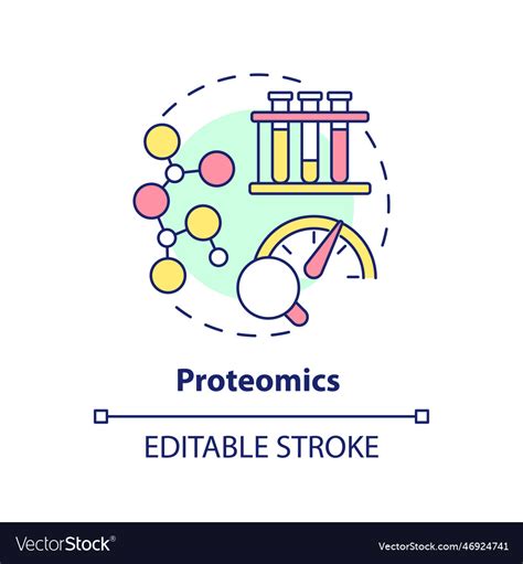 Proteomics Concept Icon Royalty Free Vector Image