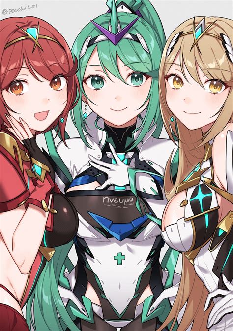 Pyra Pneuma And Mythra Artwork By Peach11 01 R Xenoblade Chronicles