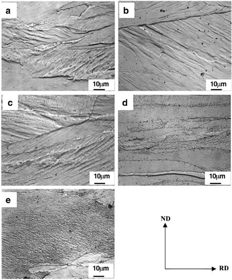 Typical Deformation Microstructures Produced By Rolling At 640 °c A