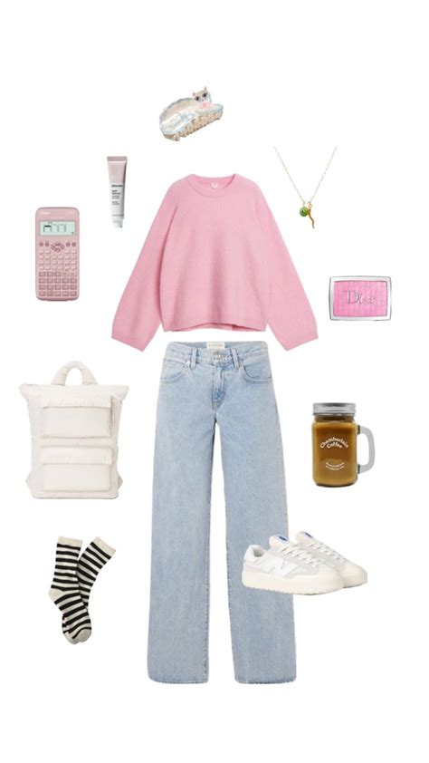 Cute Pink Girly Fall And Winter Outfit