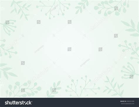 Pastel Green Gradient Background Flower Border เวกเตอร์สต็อก ปลอดค่า