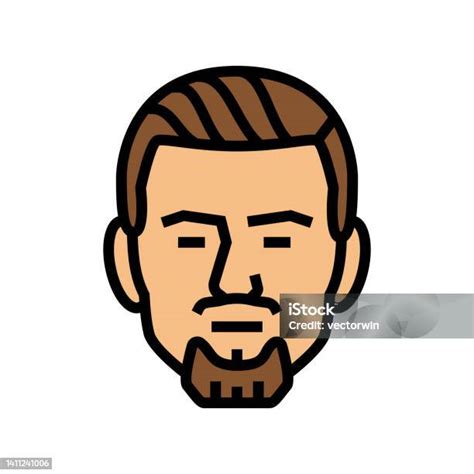 염소 수염 머리 스타일 색상 아이콘 벡터 일러스트 레이 션 남자에 대한 스톡 벡터 아트 및 기타 이미지 남자 남자들만 만화 Istock