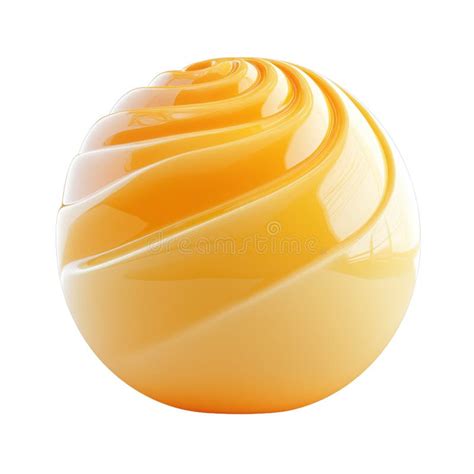 Abstract Orange Sphere With Swirling Texture A 3d Render Of A Glossy