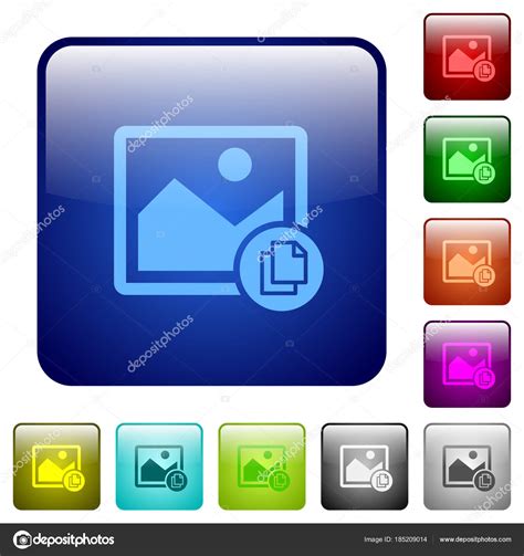 Copy Image Color Square Buttons Stock Vector By ©renegadehomie 185209014