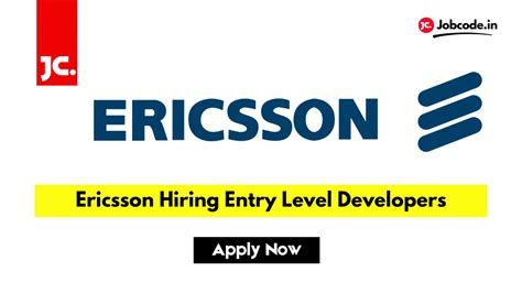 Ericsson Is Hiring Fresher Frontend Developers Jobcode