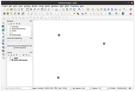 Automating Drawing Of Polygons Square Around Number Of Points In Qgis