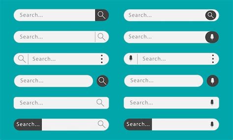 premium vector search bar template design set navigation form set ui