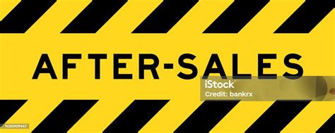 노란색과 검은 색 라인 줄무늬 라벨 배너와 단어 애프터 세일즈 개선에 대한 스톡 벡터 아트 및 기타 이미지 개선 건설