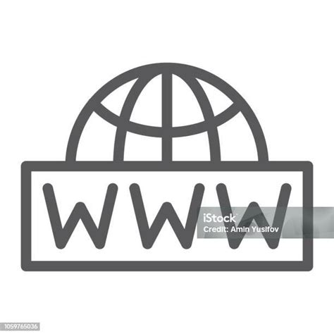 세계 넓은 그물 선 아이콘 통신 및 네트워크 인터넷 서명 벡터 그래픽 흰색 바탕에 선형 패턴 10에 대한 스톡 벡터 아트 및