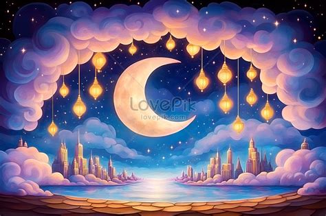 초승달 일러스트 무료 다운로드 Lovepik