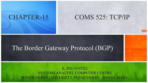 Coms Tcpip Border Gateway Protocols PPT