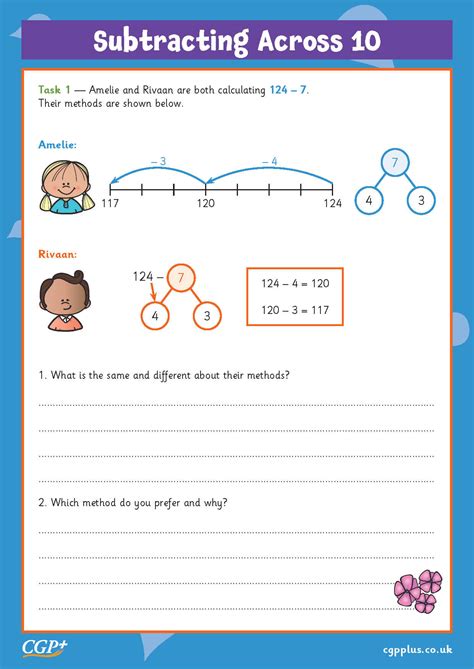subtracting across 10 problems foundation year 3 cgp plus