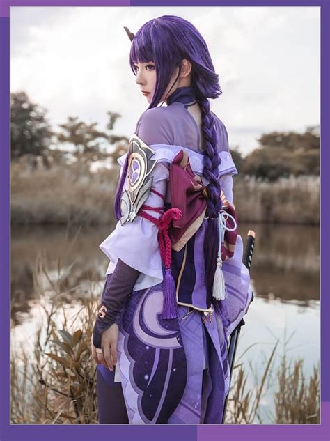 Raiden Shogun Cosplay Genshin Impact Cos Kimono Mooncosya