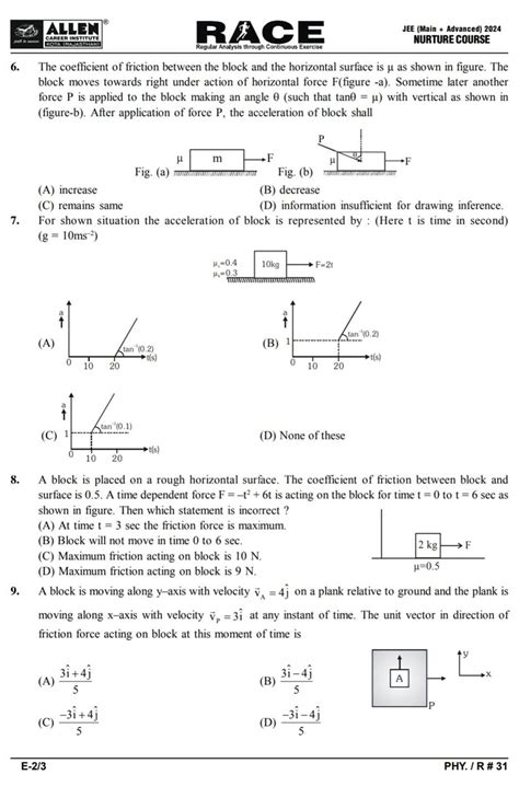 For Shown Situation The Acceleration Of Block Is Represented By Here T
