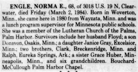 Norma Ellen Hanson Engle 1915 1984 Find A Grave Memorial
