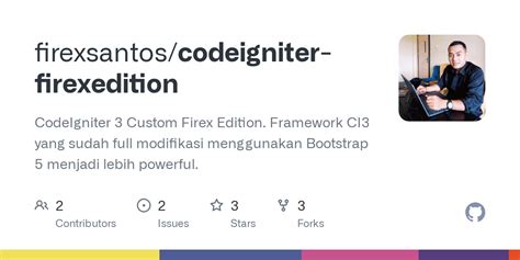GitHub Firexsantos Codeigniter Firexedition CodeIgniter Custom Firex Edition Framework CI