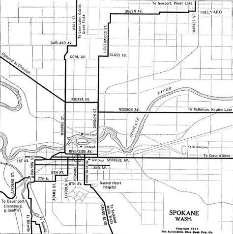 Map Of Spokane Washington