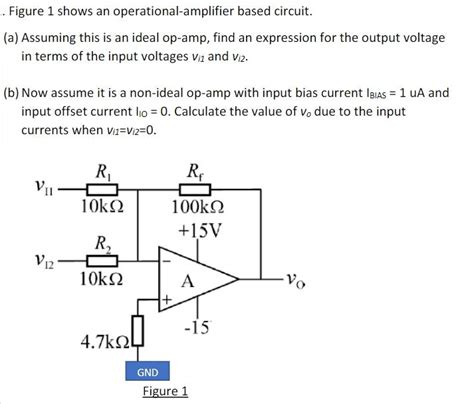 Solved Figure 1 Shows An Operational Amplifier Based Chegg