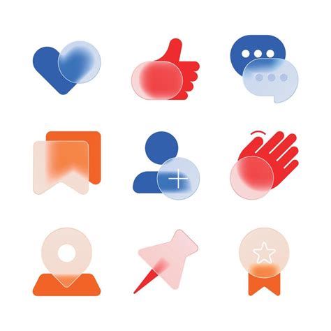 Glassmorphism Social Media Icons 10688698 Vector Art At Vecteezy