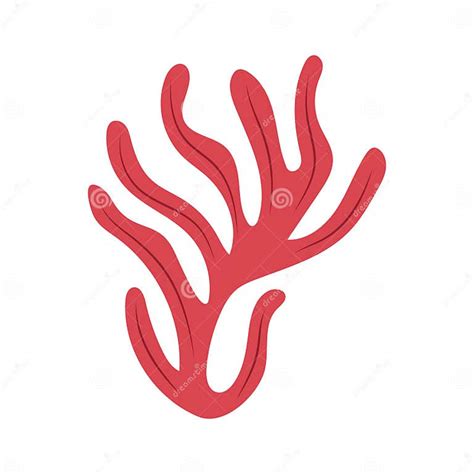 Algae Underwater Life Coral Abstract Seaweed Shape Stock Illustration