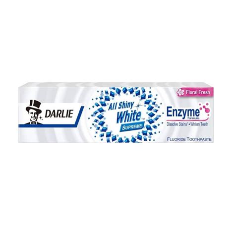 Darlie All Shiny White Supreme Enzyme Whitening Toothpaste Floral Mint 120g Shopee Singapore