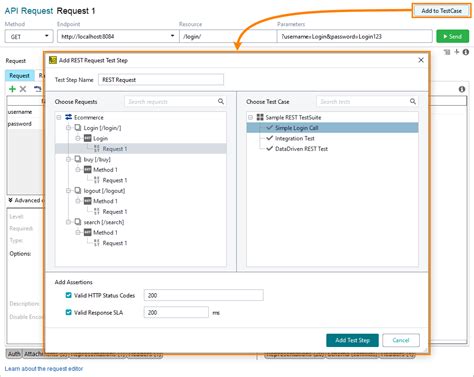 Add Request To Test Case Readyapi Documentation