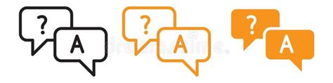 Questions And Answers Icon Set Faq Illustrations For Support And Information Stock Vector