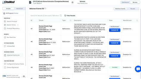 Adverse Event Review Citemed