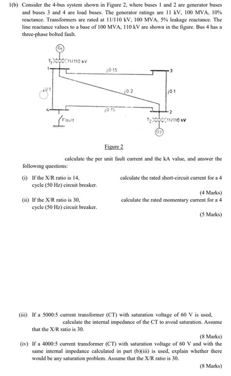 Solved Lb Consider The 4 Bus System Shown In Figure 2