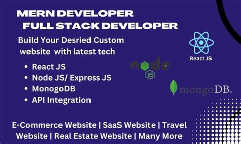 be react js developer or mern stack developer for your web development