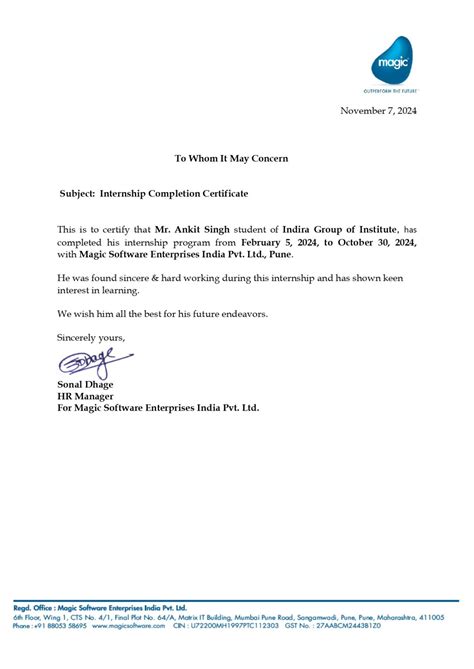 Ankit Singh On Linkedin Internshipexperience Learningandgrowing Magicsoftwareenterprises…