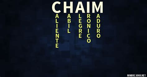 Qué Significa Chaim