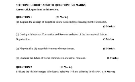 solved section c short answer questions [30 marks] answer