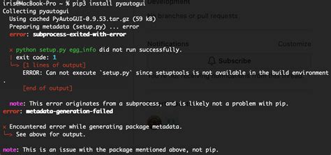 Pyautogui Install Failed On Macos 10157 · Issue 716 · Asweigart